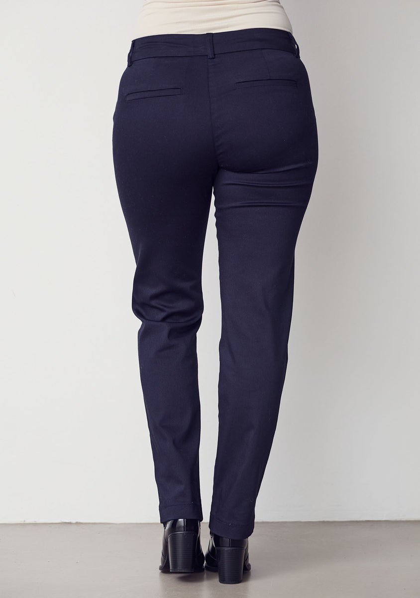 Isay Classic Pant - Navy – Isayfashion.nl